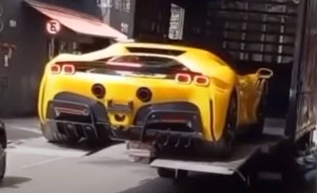 Ferrari SF90 worth R$7 million crashes from truck in Sao Paulo