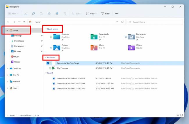 Windows 11 updates File Explorer with a new home page